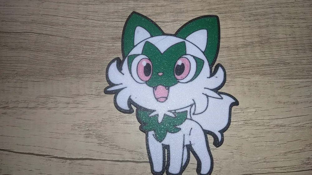 Sprigatito Wall Art by Sitsero - MakerWorld