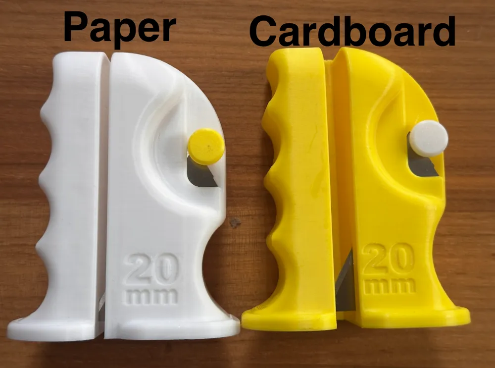 Safety cardboard cutter, 5-20mm - Free 3D Print Model - MakerWorld