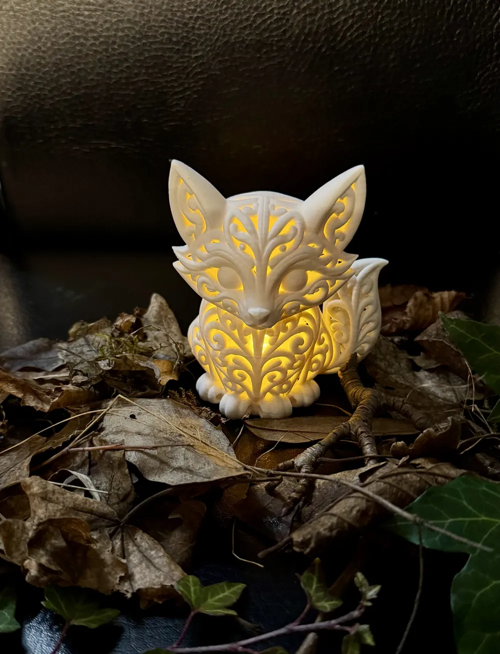 Fuchs im Ornament - Stil für LED-Teelicht – Kostenloses 3D-Druckmodell ...
