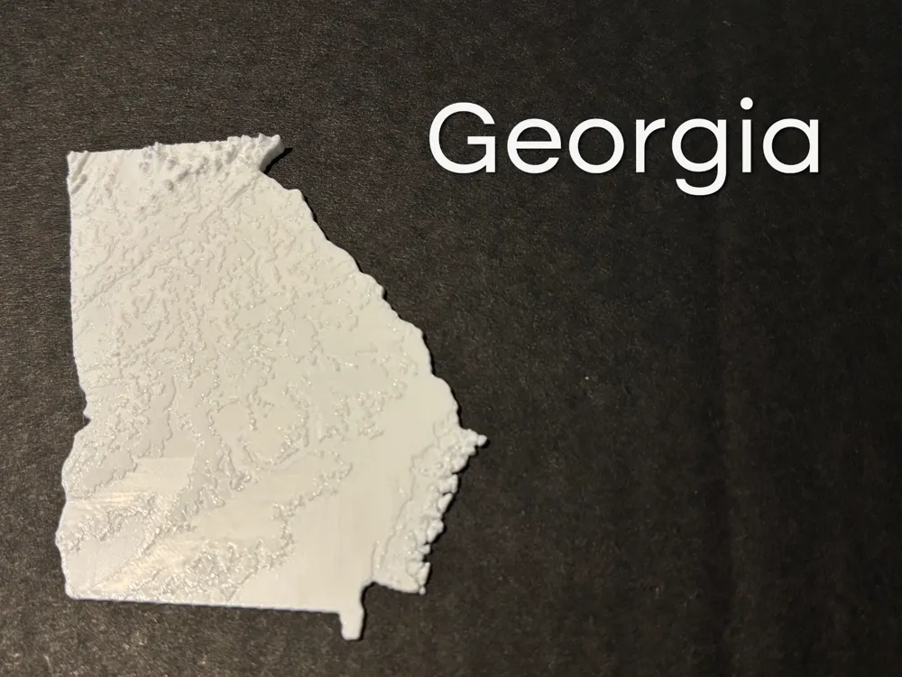 State of Georgia Terrain - Free 3D Print Model - MakerWorld