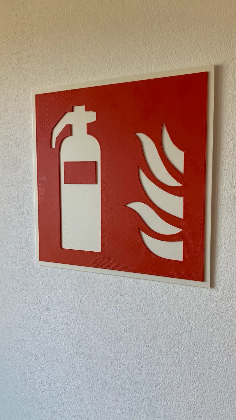 Fire extinguisher sign - Free 3D Print Model - MakerWorld