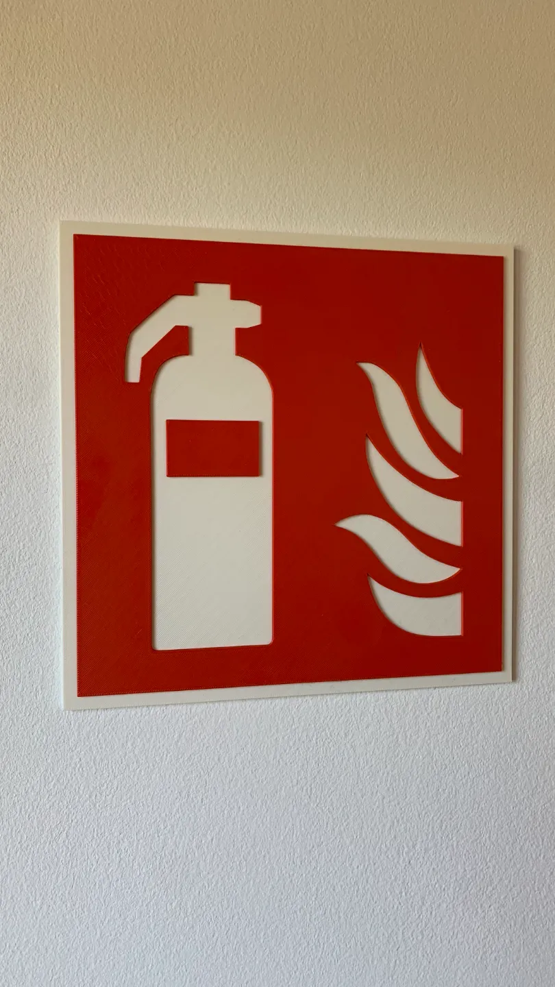 Fire extinguisher sign - Free 3D Print Model - MakerWorld