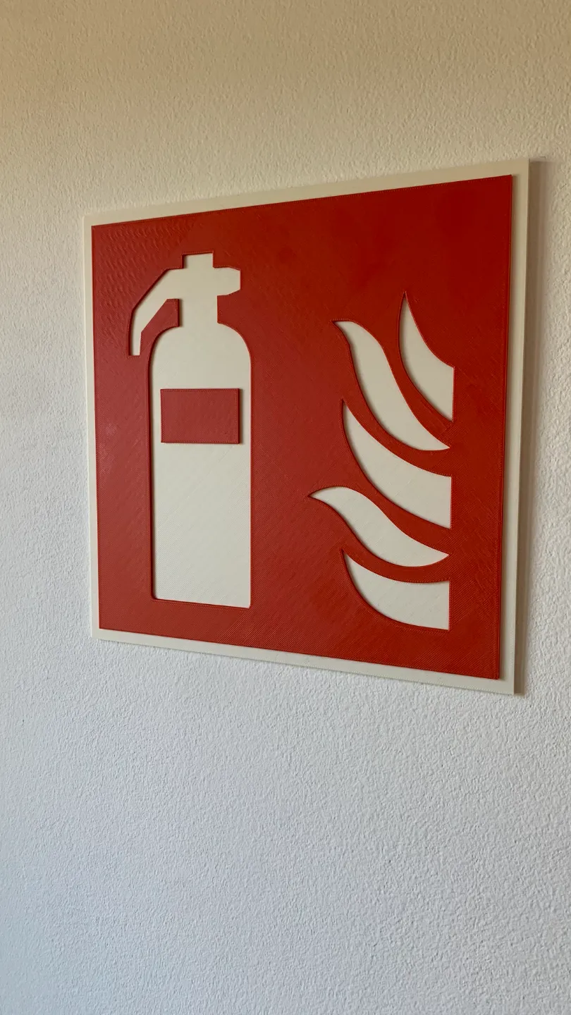 Fire extinguisher sign - Free 3D Print Model - MakerWorld