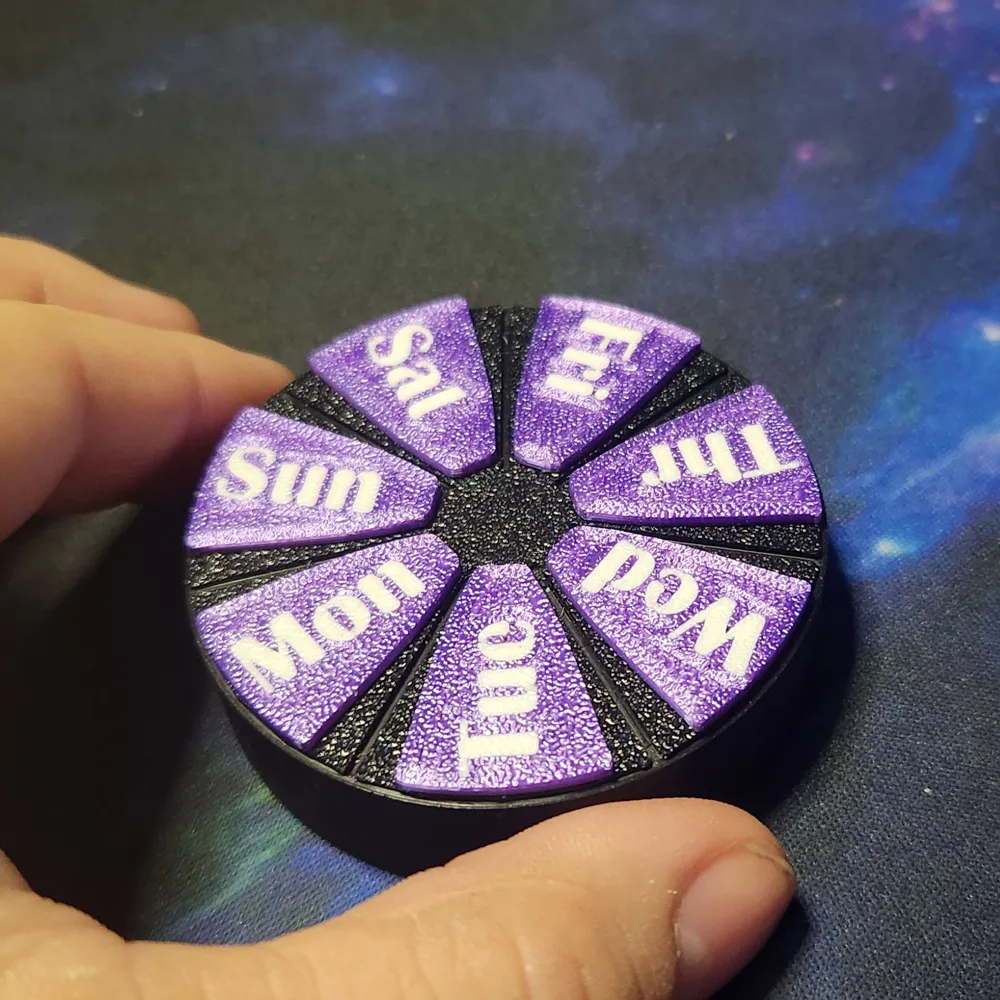 Circular Weekly Pill Box - Free 3D Print Model - MakerWorld