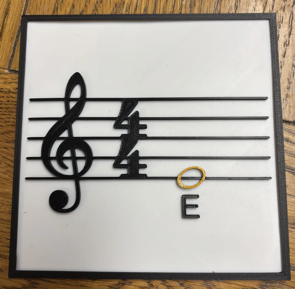 Treble Clef Note Names Boomwhacker Colours - Free 3D Print Model ...
