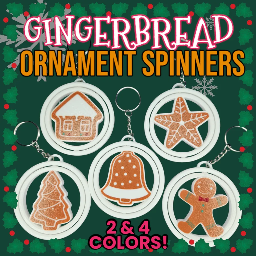 Christmas Gingerbread Ornament Fidget Spinners by NoProblem MakerWorld ...
