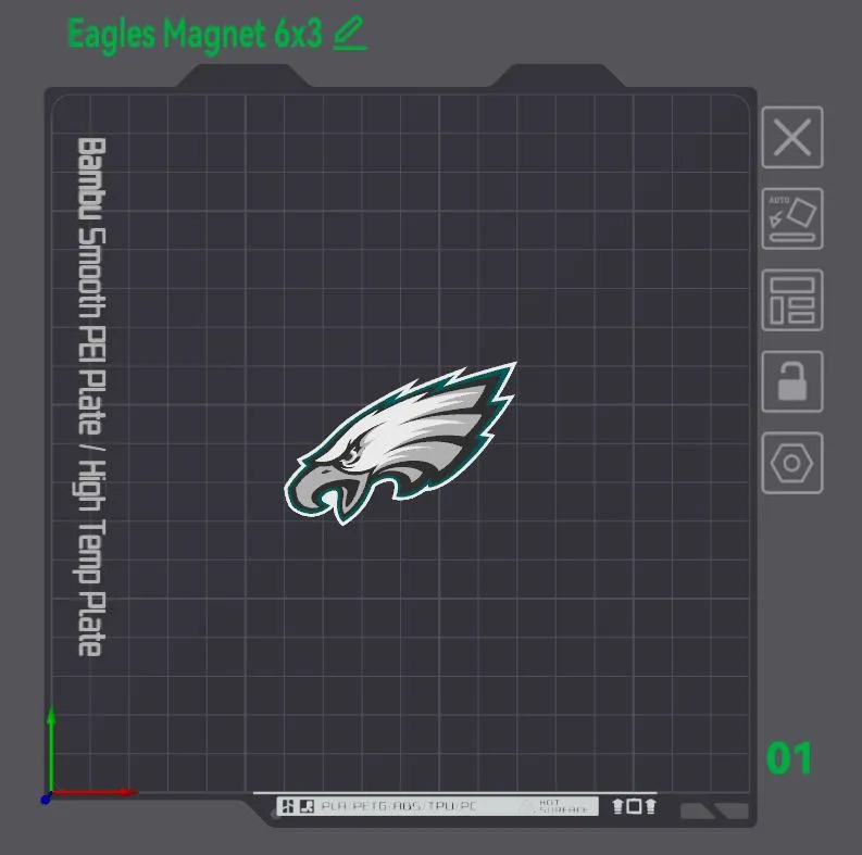 Philadelphia Eagles - Embossed Fridge Magnet by svenson3D MakerWorld ...