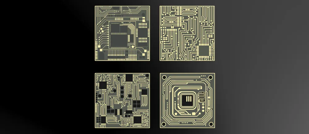 Circuit Board inspired coaster set by Boris - MakerWorld