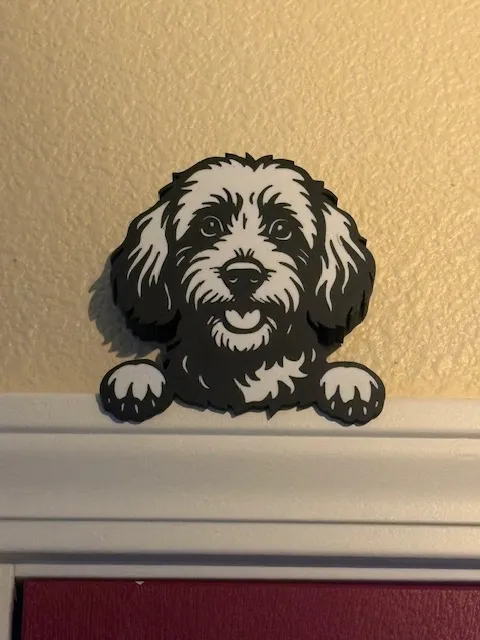 Cavapoo Door Topper - Free 3D Print Model - MakerWorld