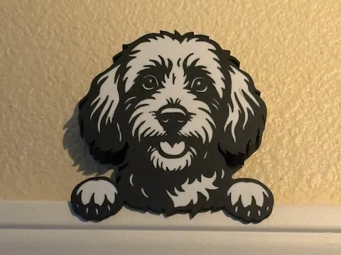Cavapoo Door Topper - Free 3D Print Model - MakerWorld
