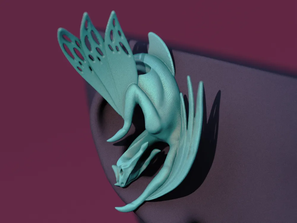Banshee de Oreja - Pendiente sin perforación para el lóbulo - Modelo de ...