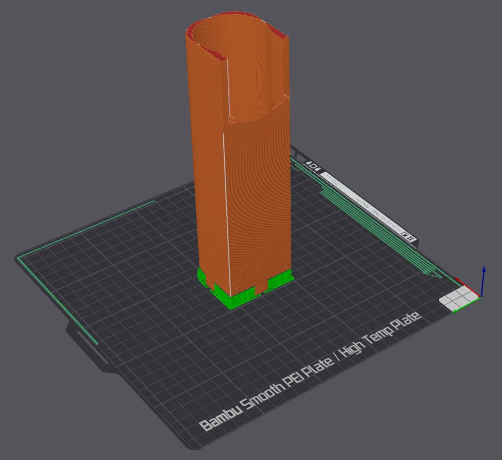 Poop chute X1C ouvert, perçage en 57mm by Heybee - MakerWorld