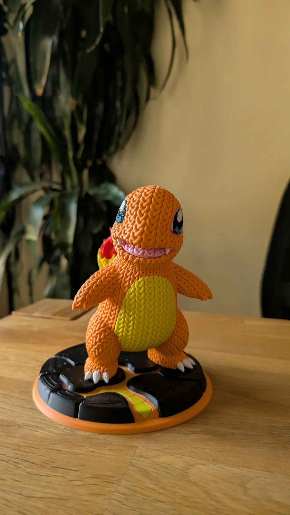 Pokémon fire base for knitted Charmander Figure - Free 3D Print Model ...