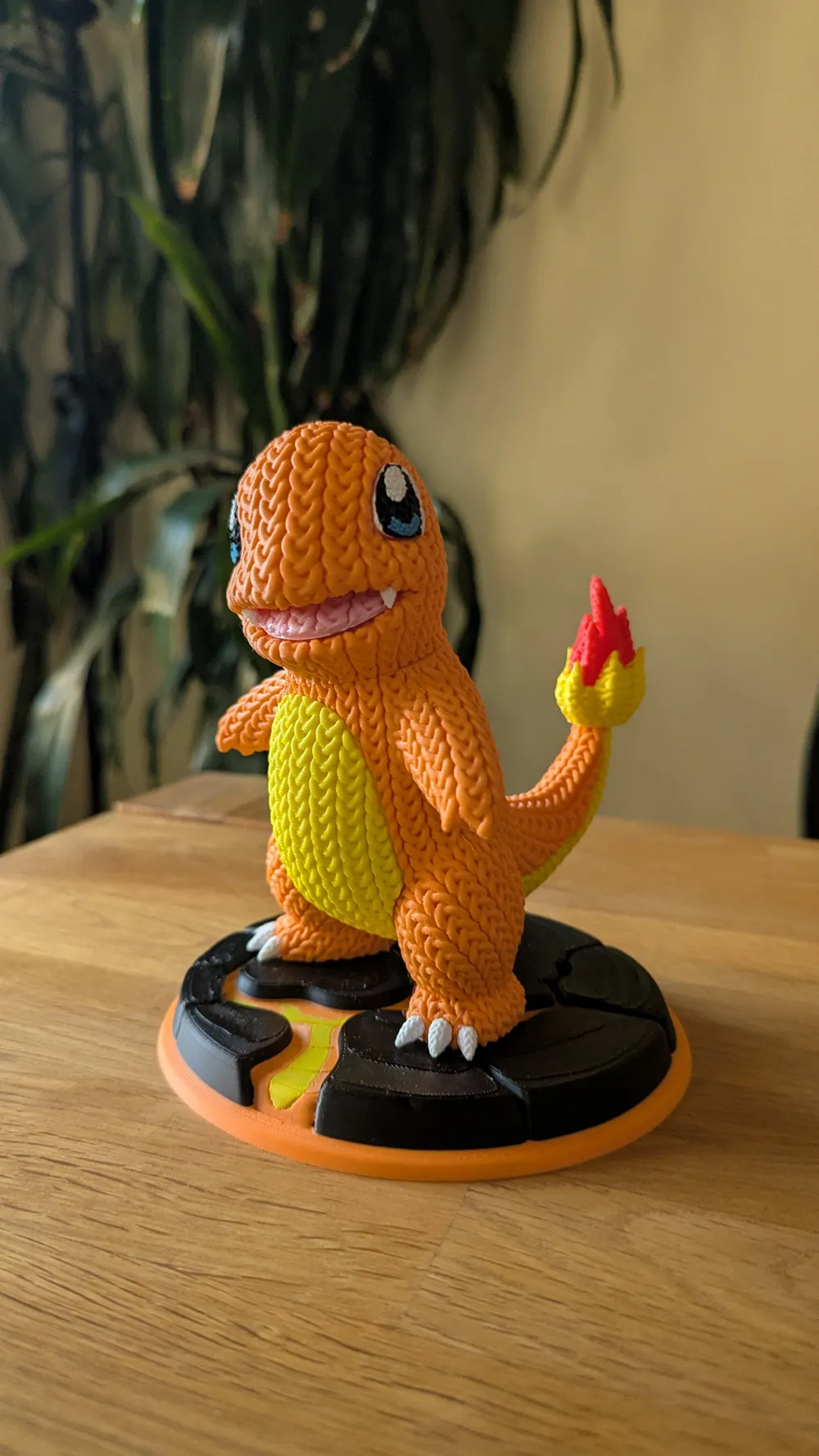 Pokémon fire base for knitted Charmander Figure - Free 3D Print Model ...