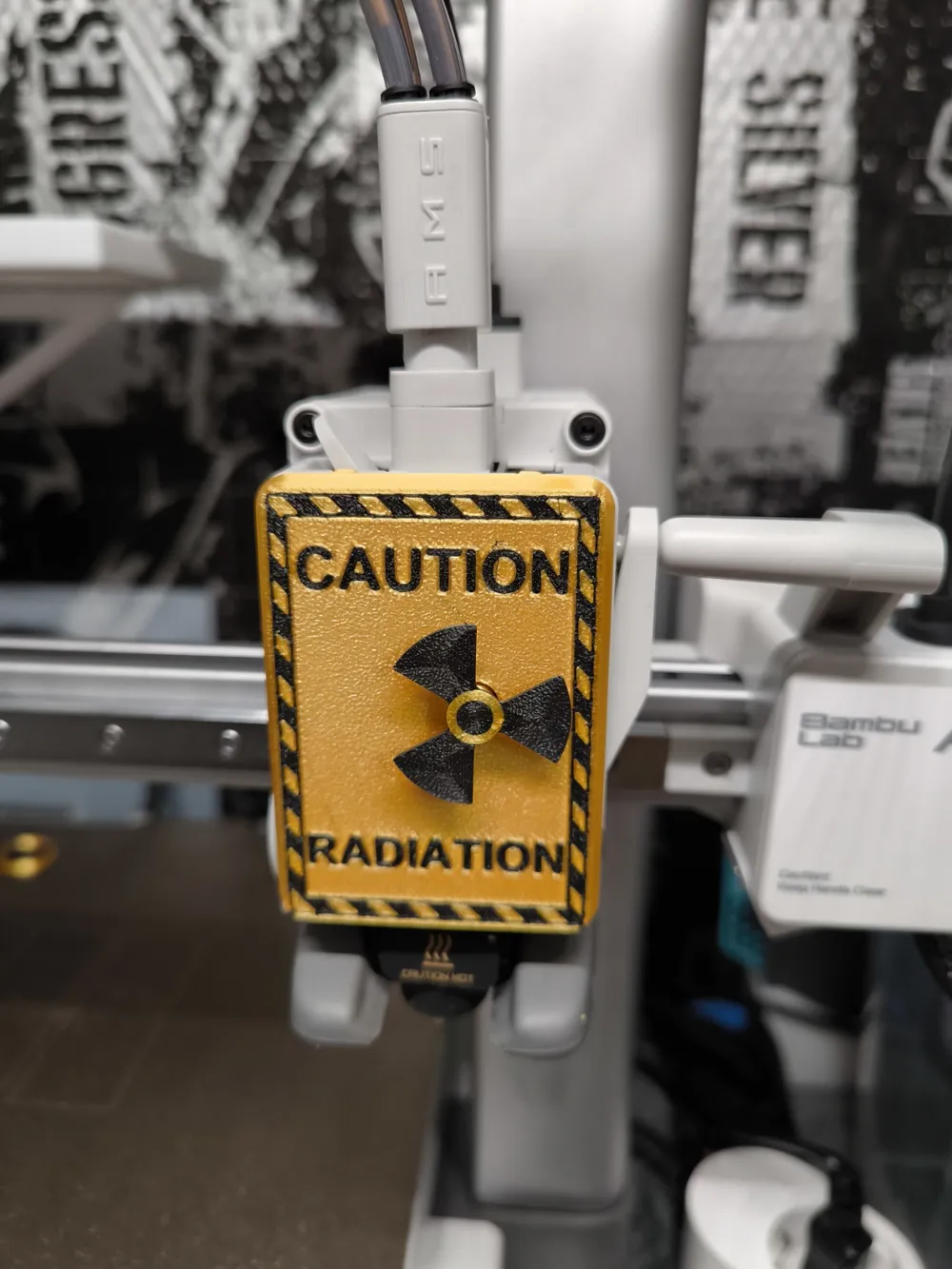 A1/A1 mini extruder cover. Radiation hazard - Free 3D Print Model ...