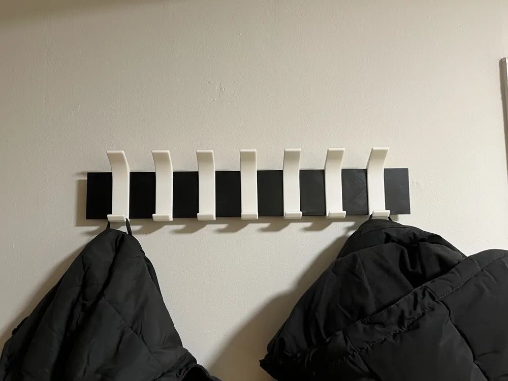 Modern Wall Coat Hanger - Free 3D Print Model - MakerWorld