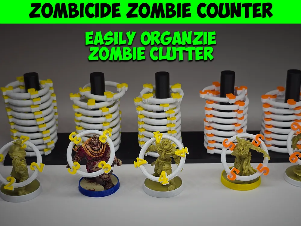 Zombicide Zombie Counter - Free 3D Print Model - MakerWorld