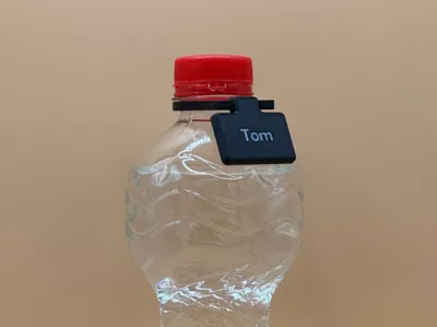 Snap-On PET Bottle Name Tag - Free 3D Print Model - MakerWorld
