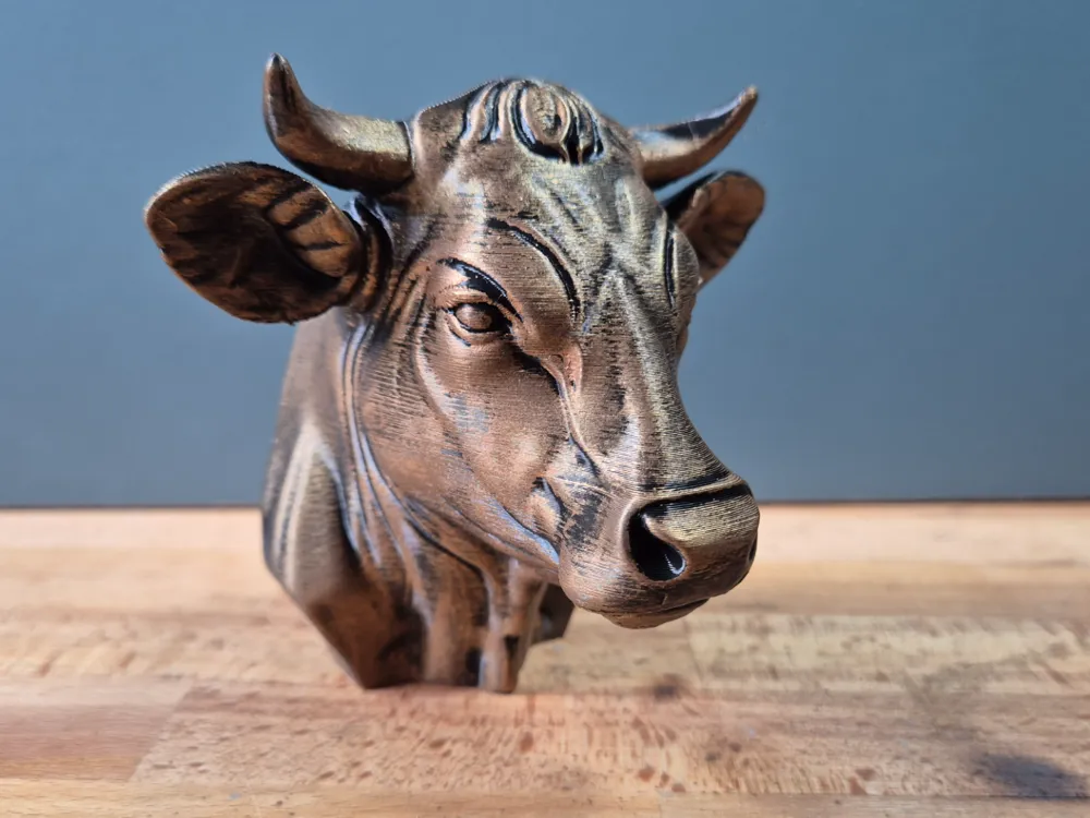 Cow Bust Model by Mr.Jay MakerWorld: Download Free 3D Models