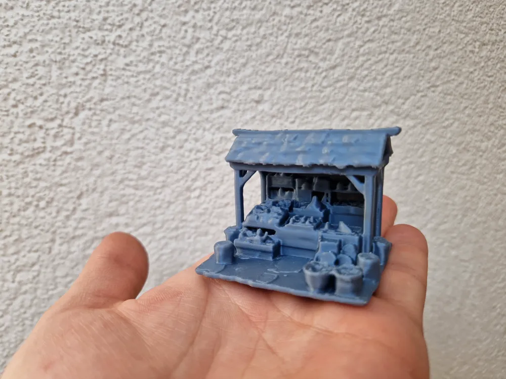 Miniature Market Stall - Free 3D Print Model - MakerWorld