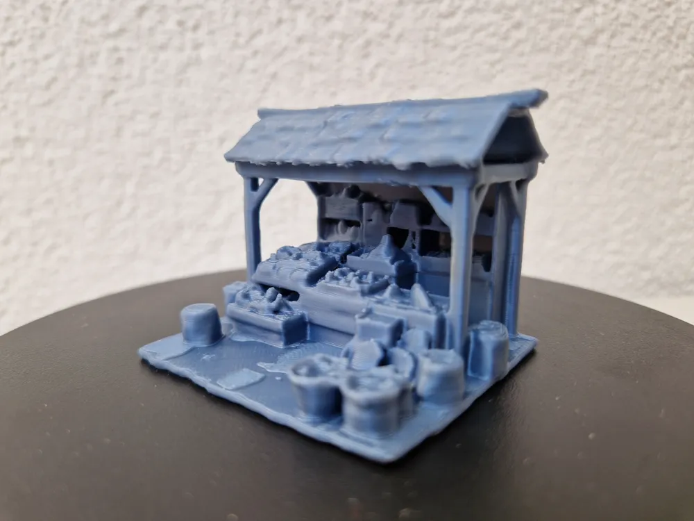 Miniature Market Stall - Free 3D Print Model - MakerWorld