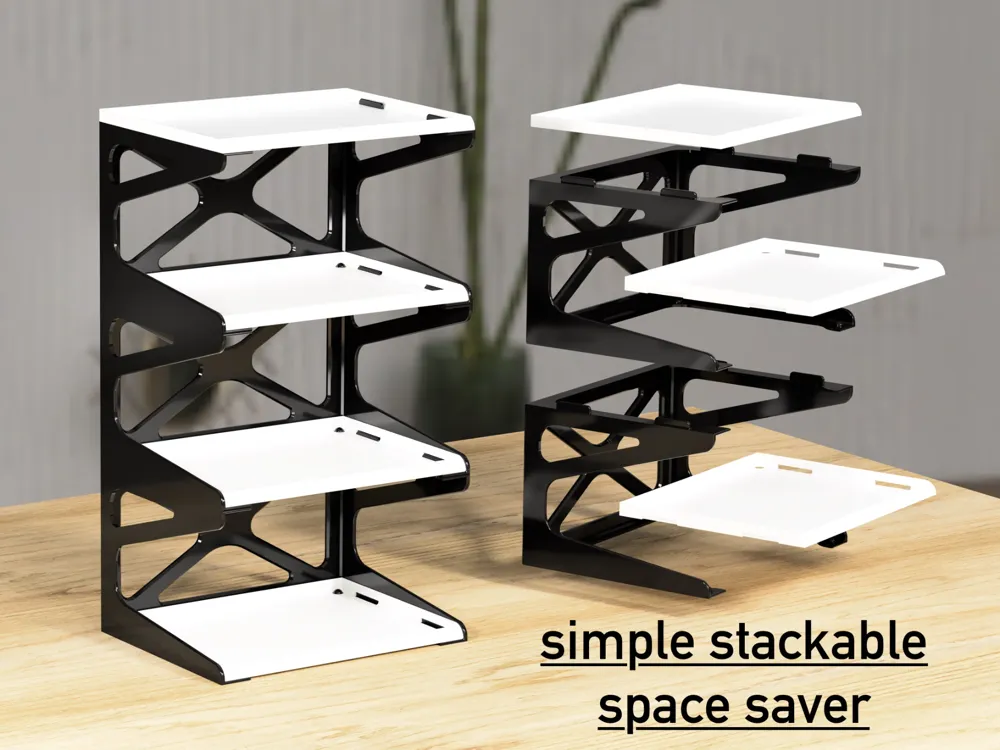 Stackable Shelf Organizer - Free 3D Print Model - MakerWorld