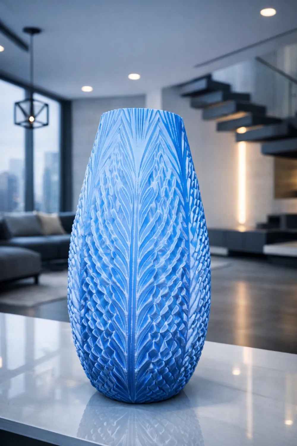 Moderne Design-Vase „Leaf Flow“ - Free 3D Print Model - MakerWorld