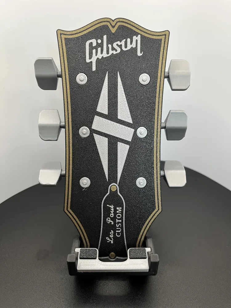 Gibson Phone Stand - Free 3D Print Model - MakerWorld