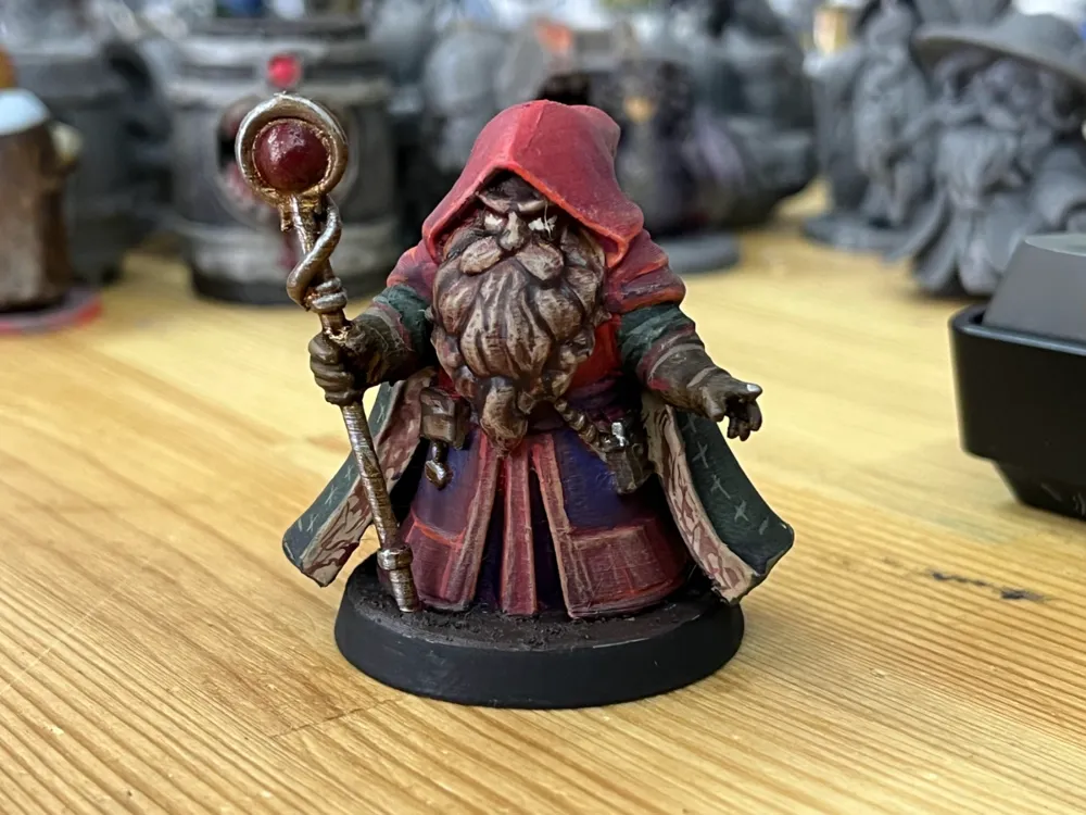 Dwarf Wizard | DnD, Pathfinder, Wargame Miniature by Redsing_ART ...