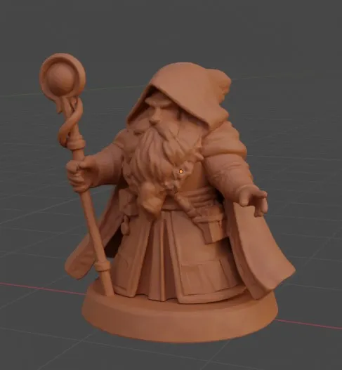 Dwarf Wizard | DnD, Pathfinder, Wargame Miniature by Redsing_ART ...