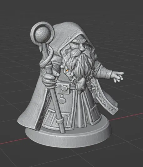 Dwarf Wizard | DnD, Pathfinder, Wargame Miniature by Redsing_ART ...