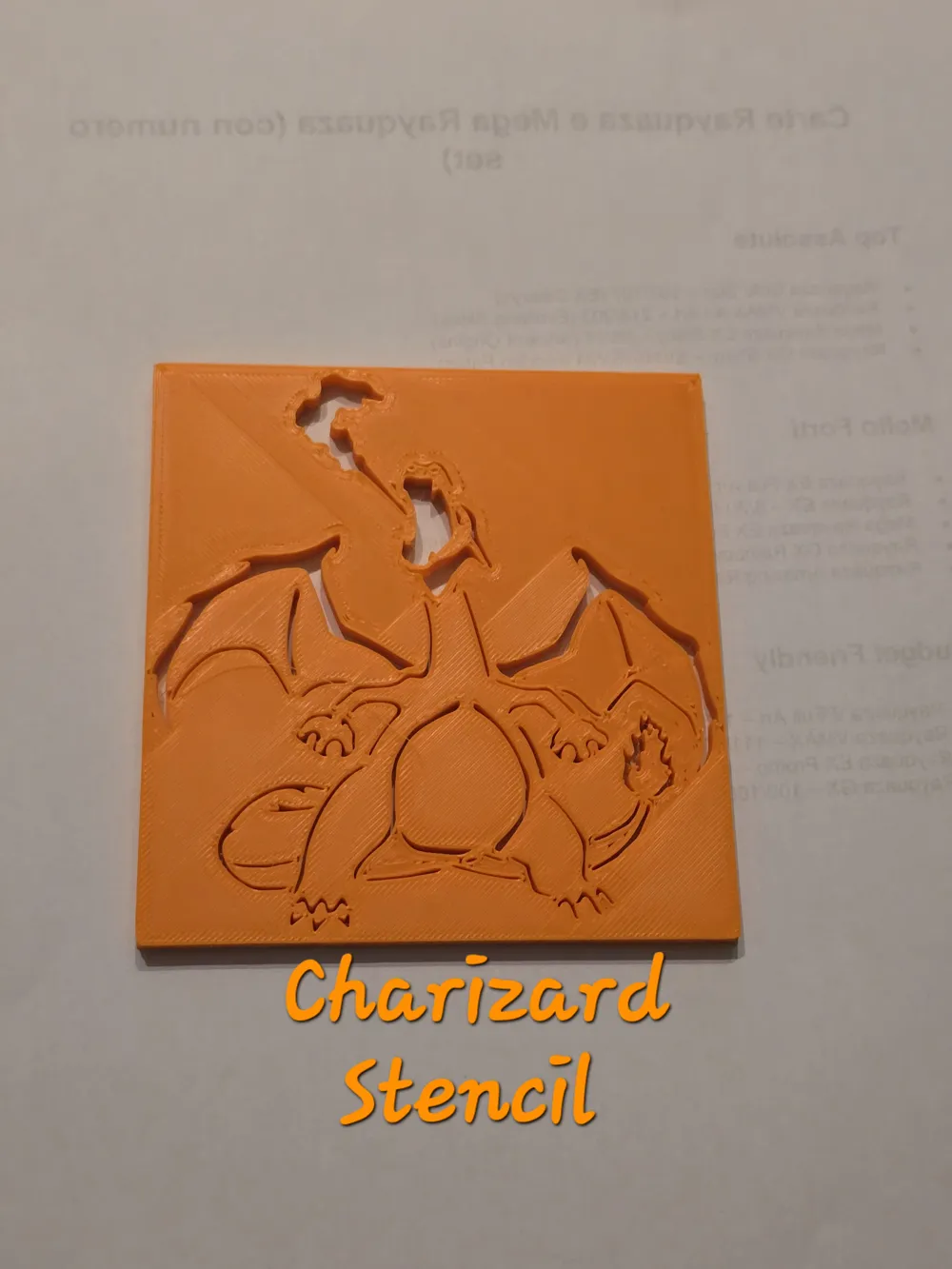 Pokémon Charizard Drawing Stencil for Children - Free 3D Print Model ...