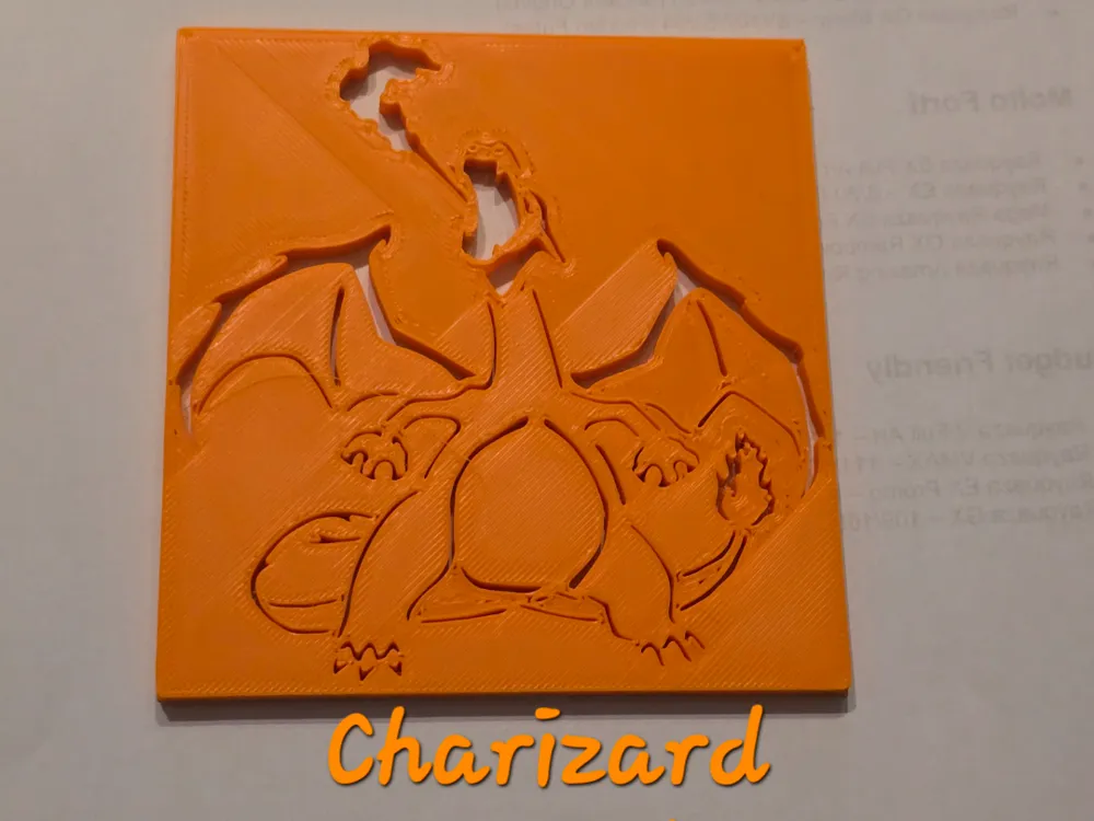 Pokémon Charizard Drawing Stencil for Children - Free 3D Print Model ...