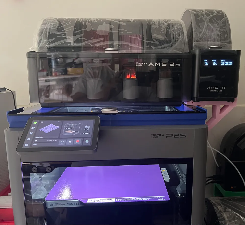 P2S/P1S/X1 AMS HT侧装支架 Side mount bracket - Free 3D Print Model - MakerWorld