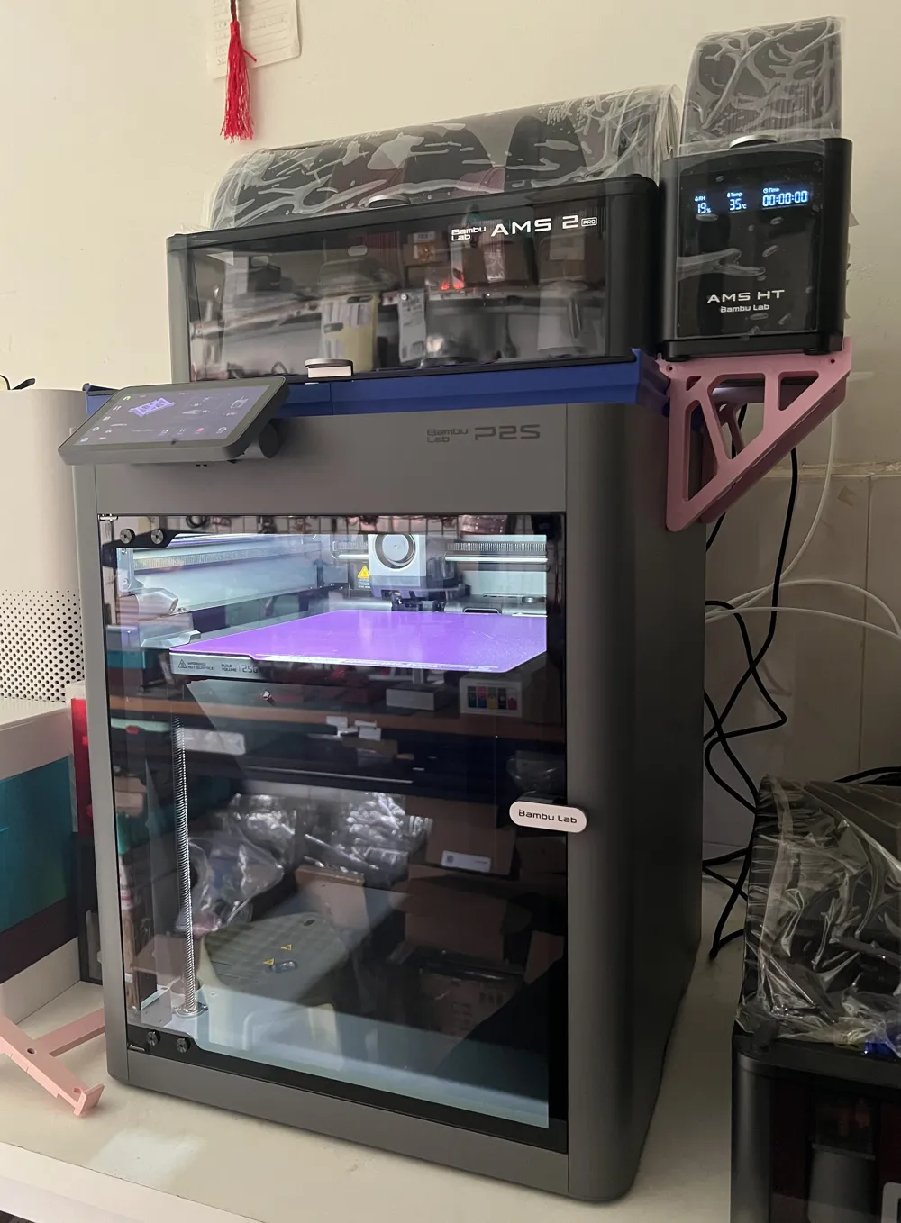 P2S/P1S/X1 AMS HT侧装支架 Side mount bracket - Free 3D Print Model - MakerWorld