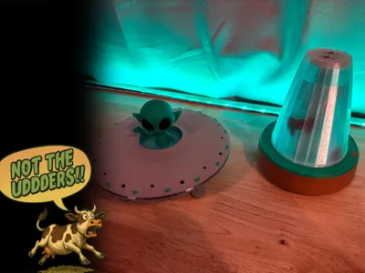 The Great UFO Cow Abduction Lamp by Smoke&BaconMediaLLC MakerWorld: Download Free 3D Models