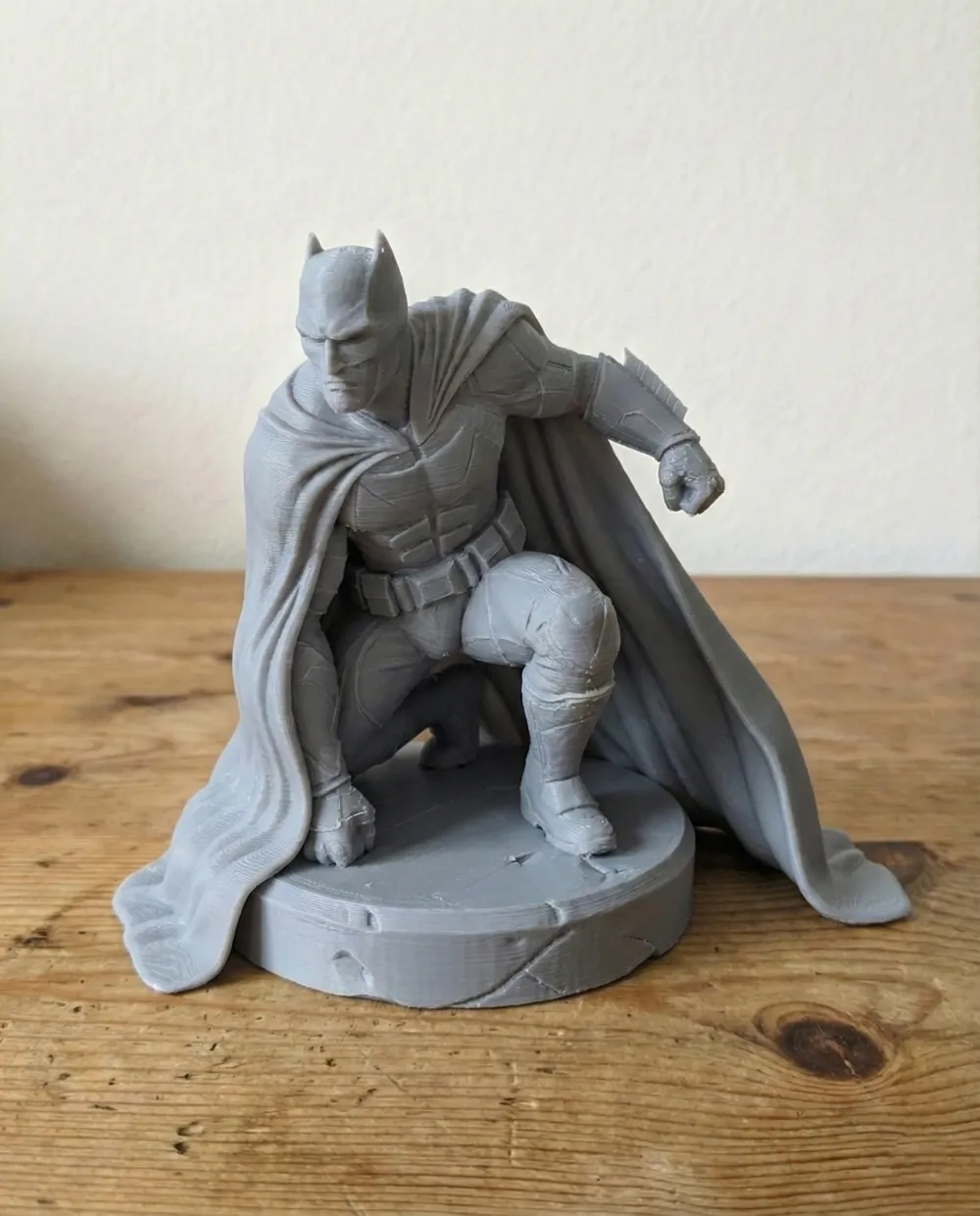 Batman Crouched Miniature Statue - Free 3D Print Model - MakerWorld