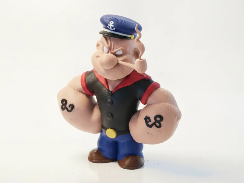 Popeye Sailor Man Figurine Cartoon 3D Printable - Free 3D Print Model ...