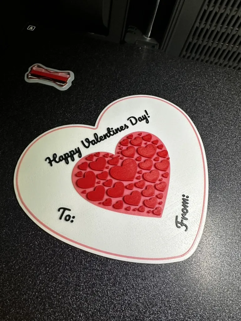 School Valentine Exchange Heart Card - Free 3D Print Model - MakerWorld