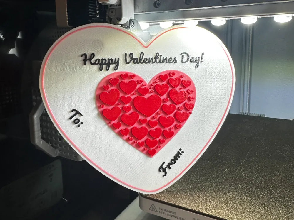 School Valentine Exchange Heart Card - Free 3D Print Model - MakerWorld