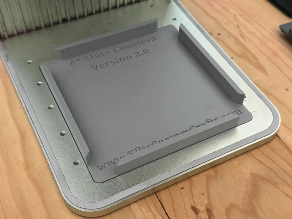 4" Slate Coaster Jig for xTool F1 Laser Engraver by EllisCustomCrafts ...