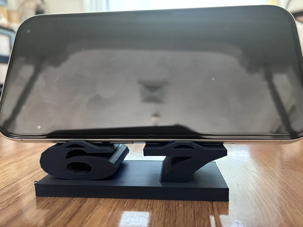 67 Style Phone Stand - Free 3D Print Model - MakerWorld