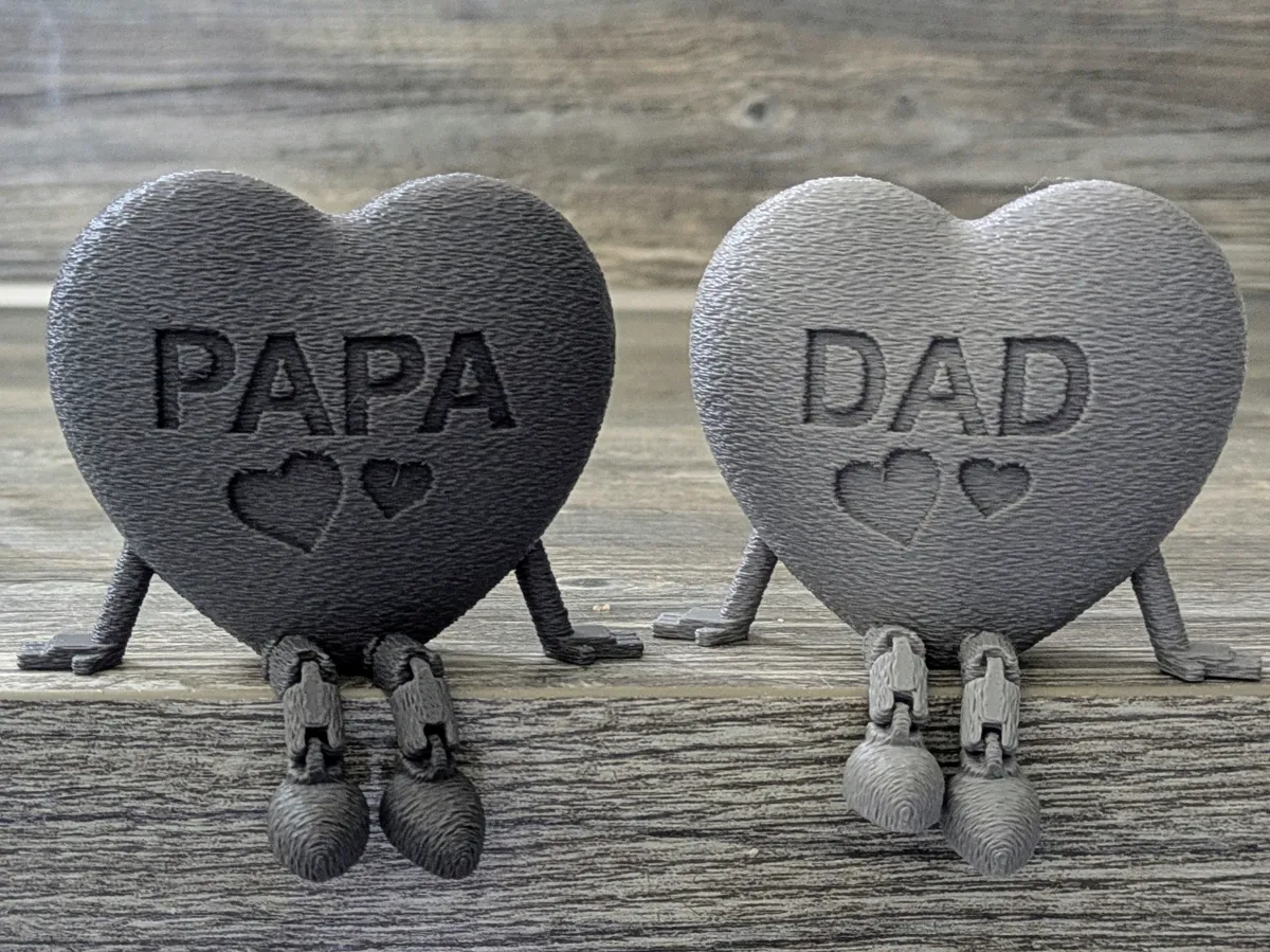 Heart articulated leg - Dad & Papa - Free 3D Print Model - MakerWorld