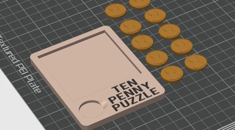 Ten Penny Puzzle Remixed by Isaac 3D - MakerWorld