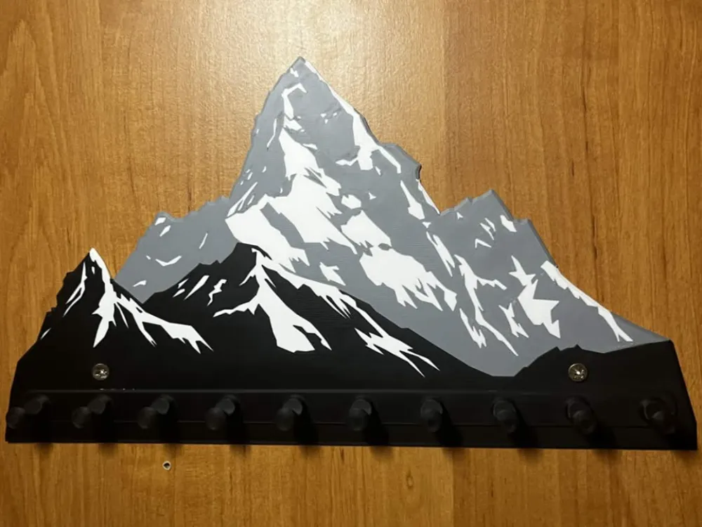 10 Hook Mountain Key Holder - Free 3D Print Model - MakerWorld