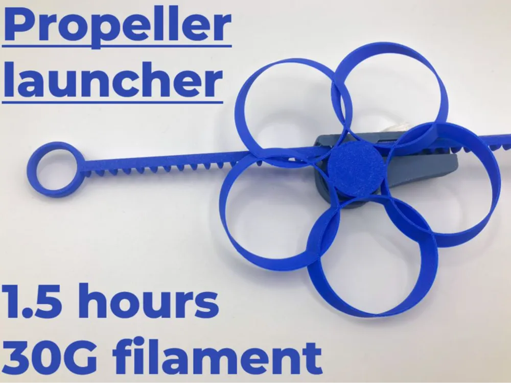 Propeller launcher - 7M high! - Free 3D Print Model - MakerWorld