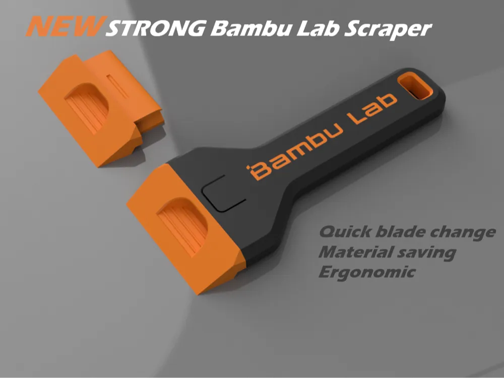 NEW Strong Bambu Lab SCRAPER - Free 3D Print Model - MakerWorld