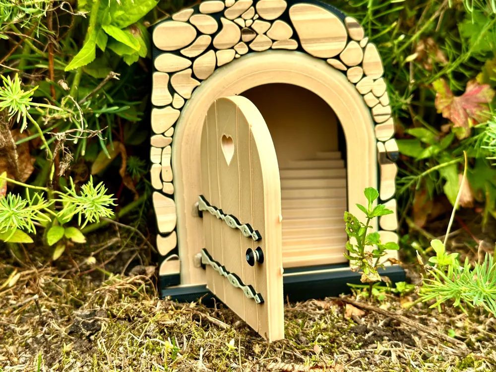 Fairy Door with Steps (optional LED-light) - Free 3D Print Model ...