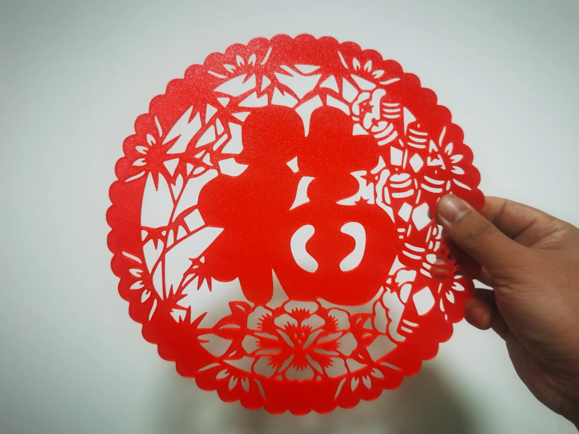 Window Lattice Paper-cut -- Traditional Chinese Character for Fortune ...