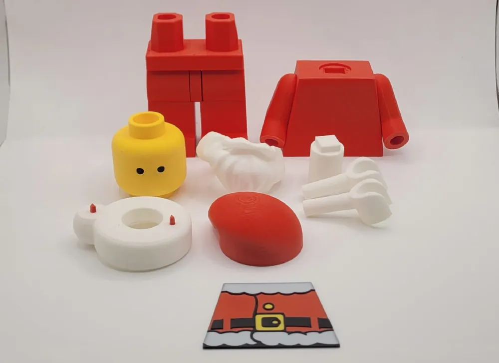 Santa Brick Figure by 3DeeMagic MakerWorld: Download Free 3D Models